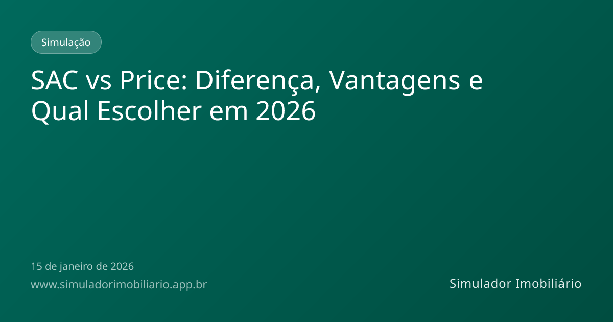 SAC vs Price: Diferença, Vantagens e Qual Escolher em 2026 | Simulador ...